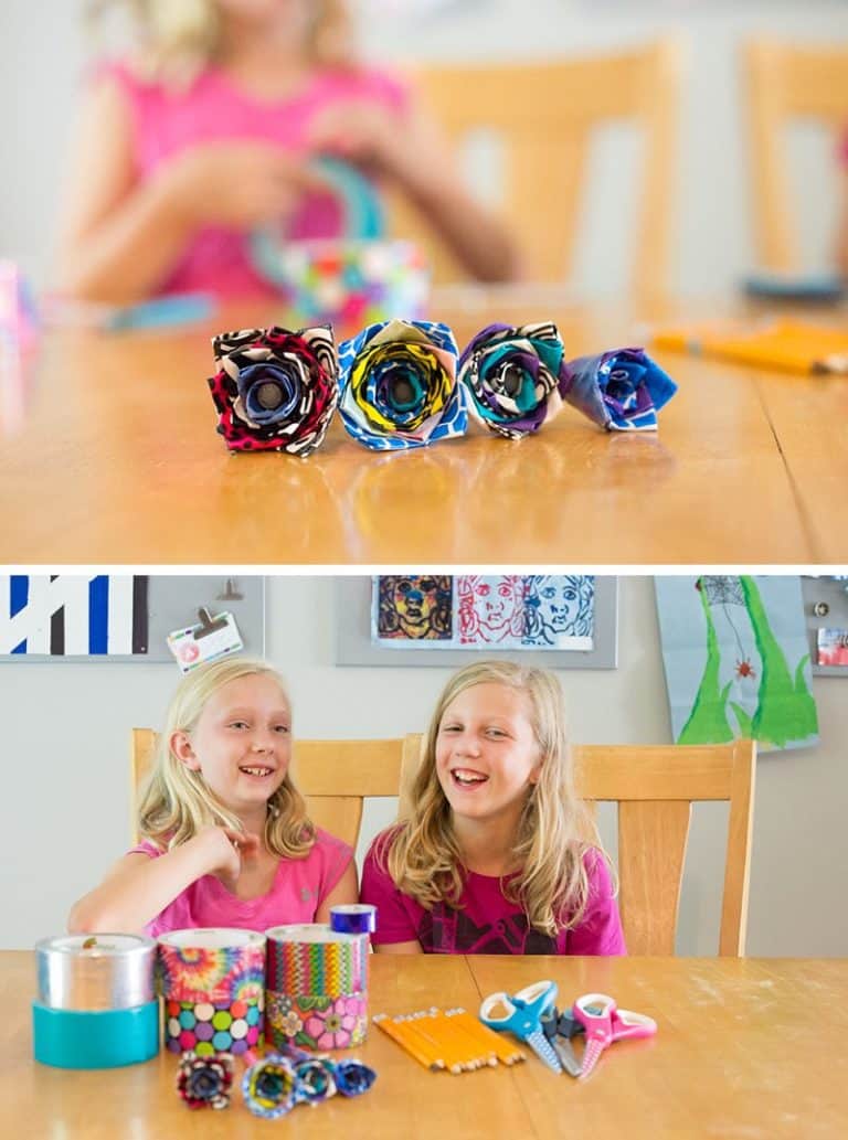 DIY Duct Tape Flower Pens — An Easy Video Tutorial for Kids