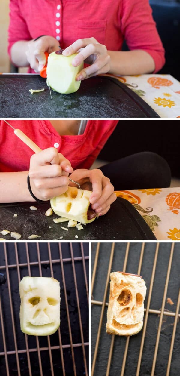 How to Carve Irresistibly Spooky Shrunken Apple Heads