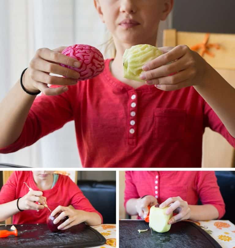 How to Carve Irresistibly Spooky Shrunken Apple Heads
